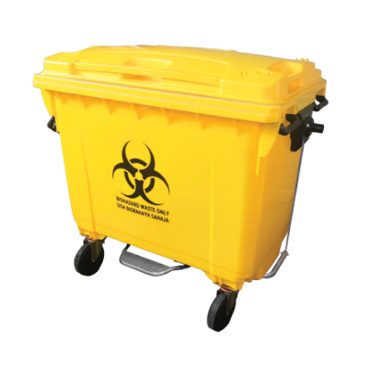 240L Biohazard Garbage Bin With Foot Pedal - Superior Janitorial ...