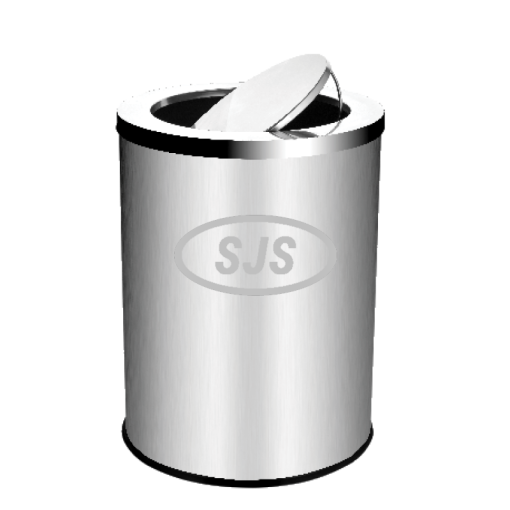 Stainless Steel Round Bin c/w Flip Top - Superior Janitorial Supplies ...