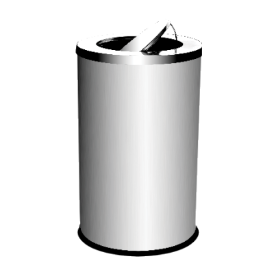 Stainless Steel Round Bin c/w Flip Top - Superior Janitorial Supplies ...